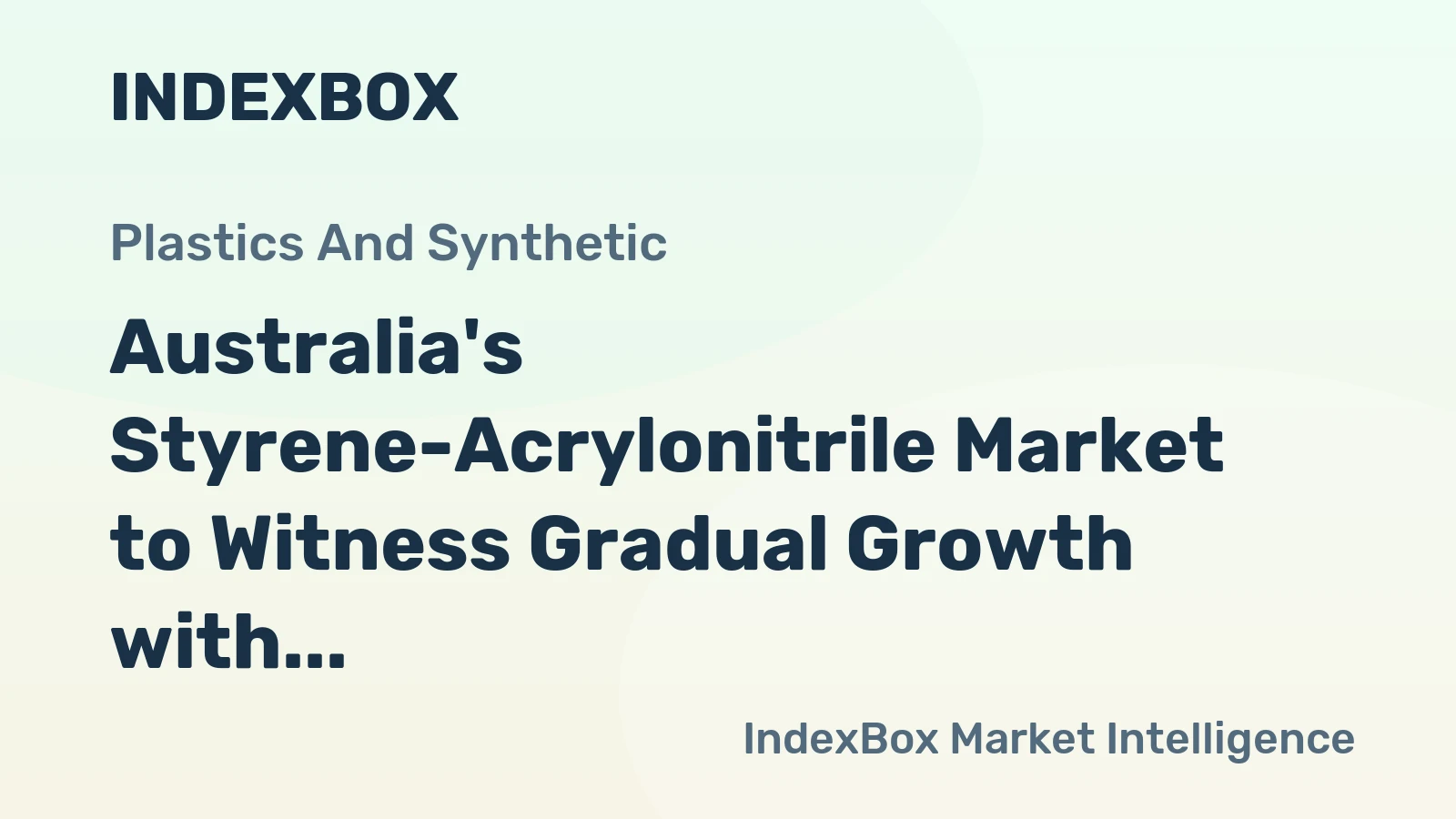 Australia's Styrene-Acrylonitrile Market to Witness Gradual Growth with +0.6% CAGR through 2024-2035