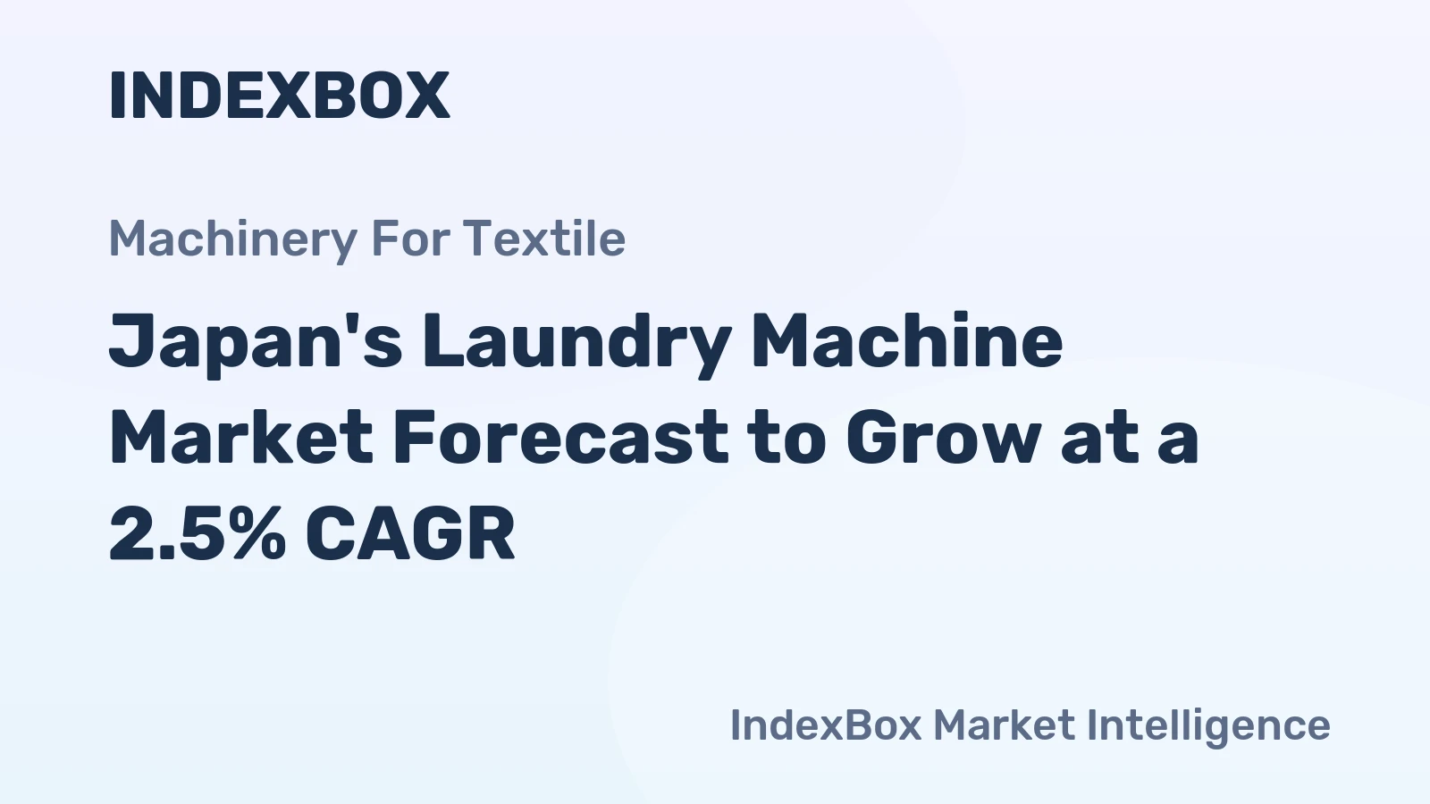 Japan's Laundry Machine Market Forecast to Grow at a 2.5% CAGR