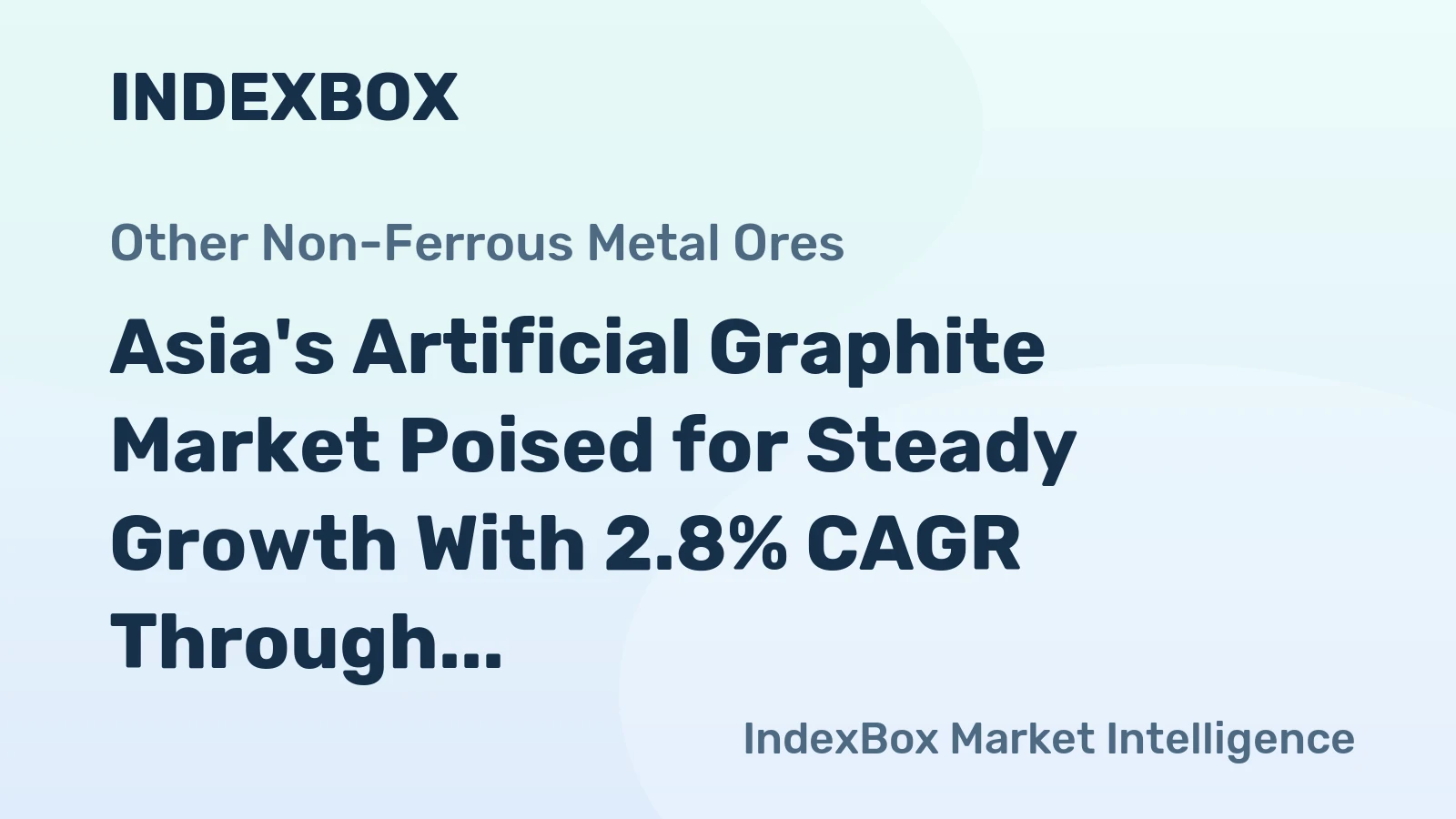 Asia's Artificial Graphite Market Poised for Steady Growth With 2.8% CAGR Through 2035