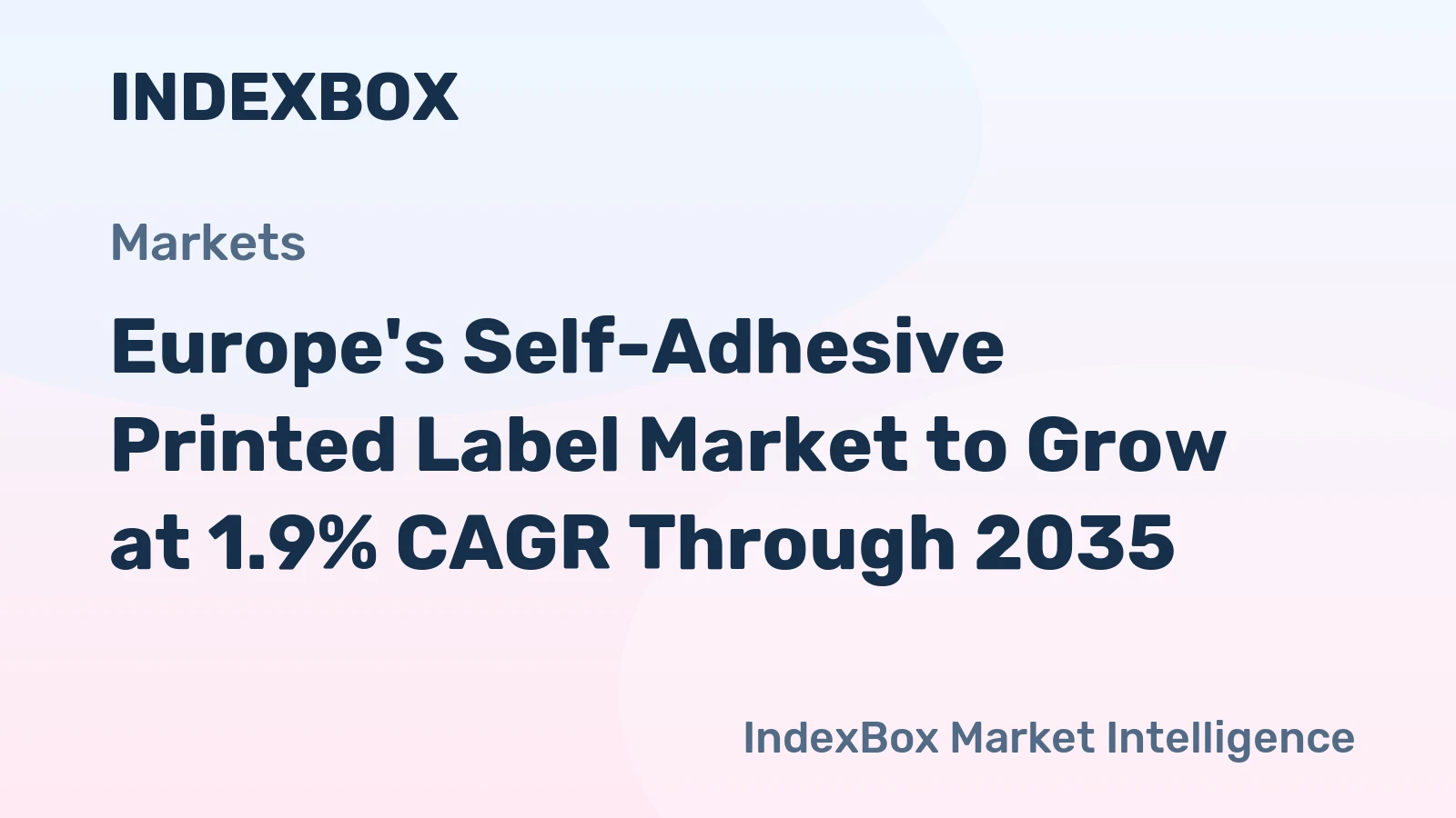 Europe's Self-Adhesive Printed Label Market to Grow at 1.9% CAGR Through 2035