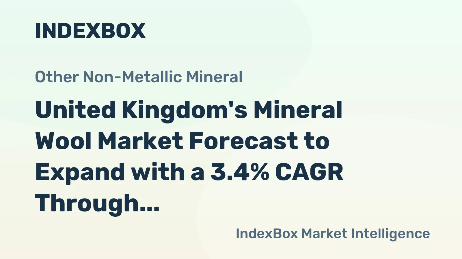United Kingdom's Mineral Wool Market Forecast to Expand with a 3.4% CAGR Through 2035