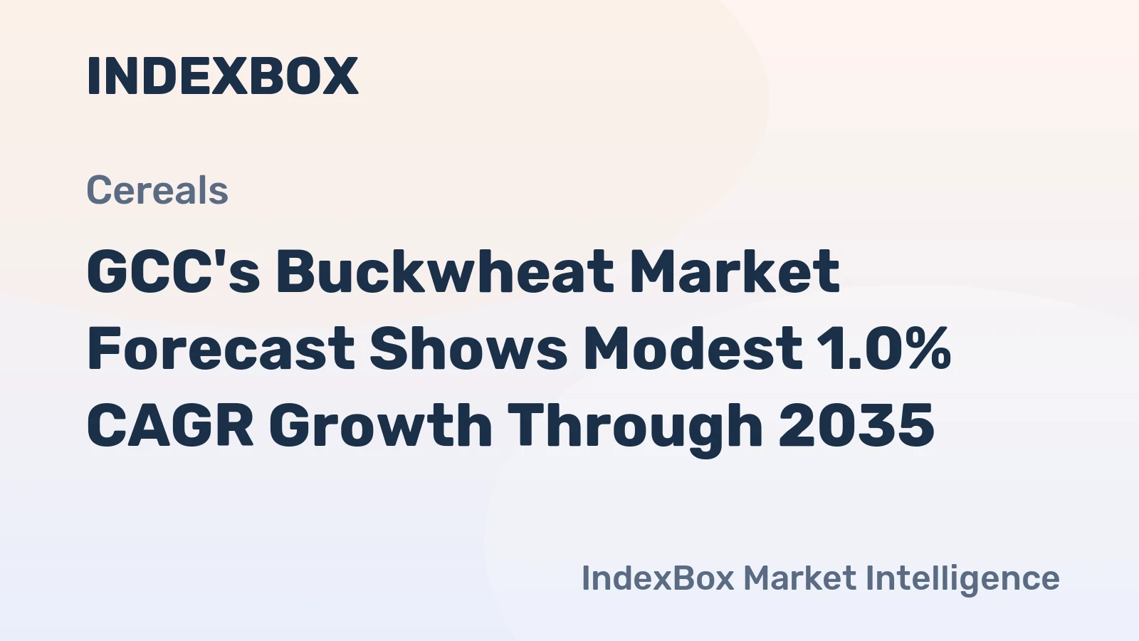 GCC's Buckwheat Market Forecast Shows Modest 1.0% CAGR Growth Through 2035