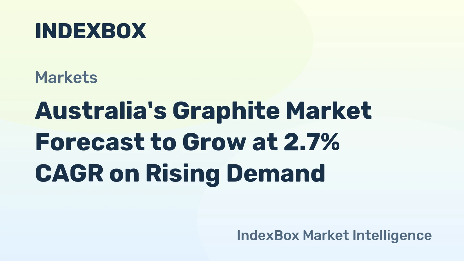Australia's Graphite Market Forecast to Grow at 2.7% CAGR on Rising Demand
