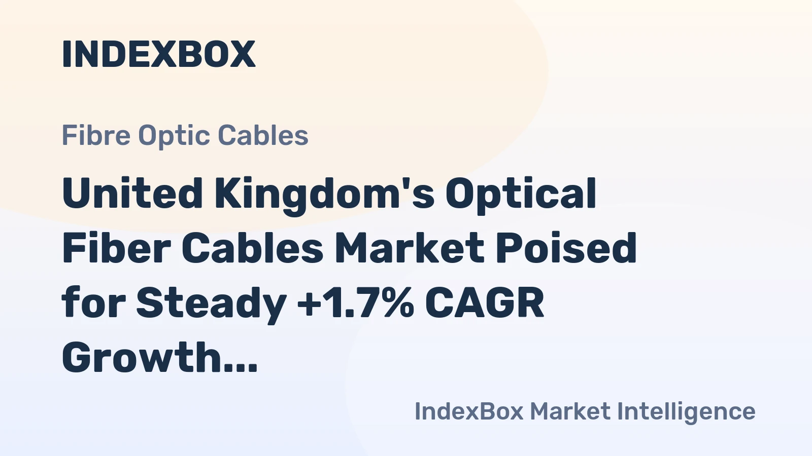 United Kingdom's Optical Fiber Cables Market Poised for Steady +1.7% CAGR Growth Through 2035