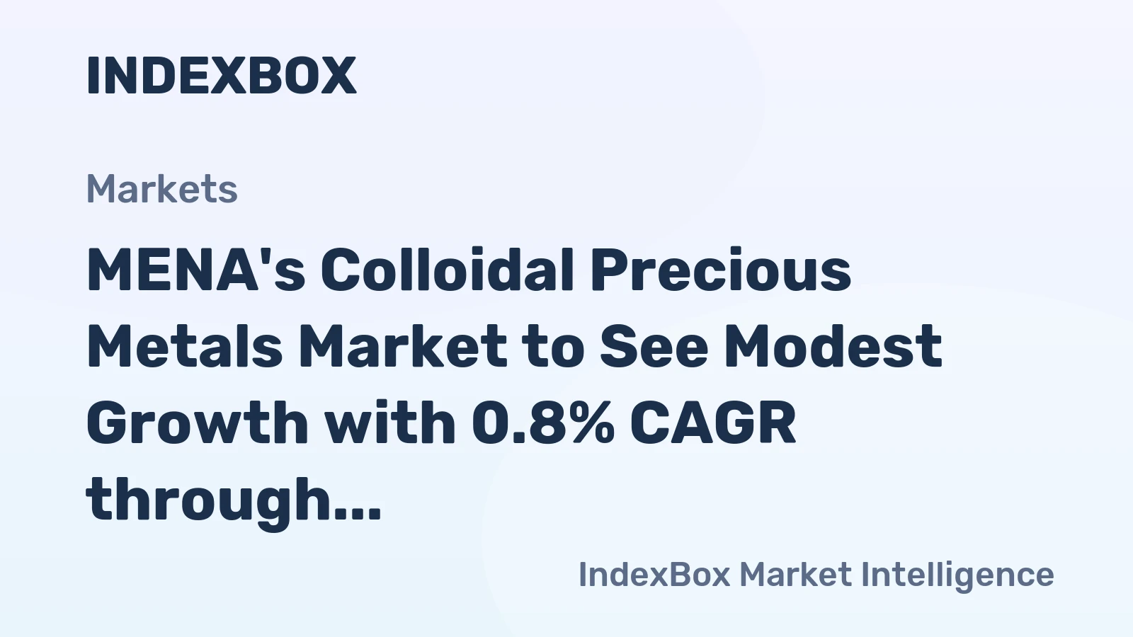MENA's Colloidal Precious Metals Market to See Modest Growth with 0.8% CAGR through 2035