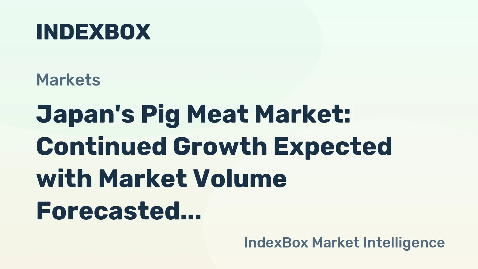 Japan's Pig Meat Market: Continued Growth Expected with Market Volume Forecasted to Reach 740 tons and Market Value to $3.9M by 2035