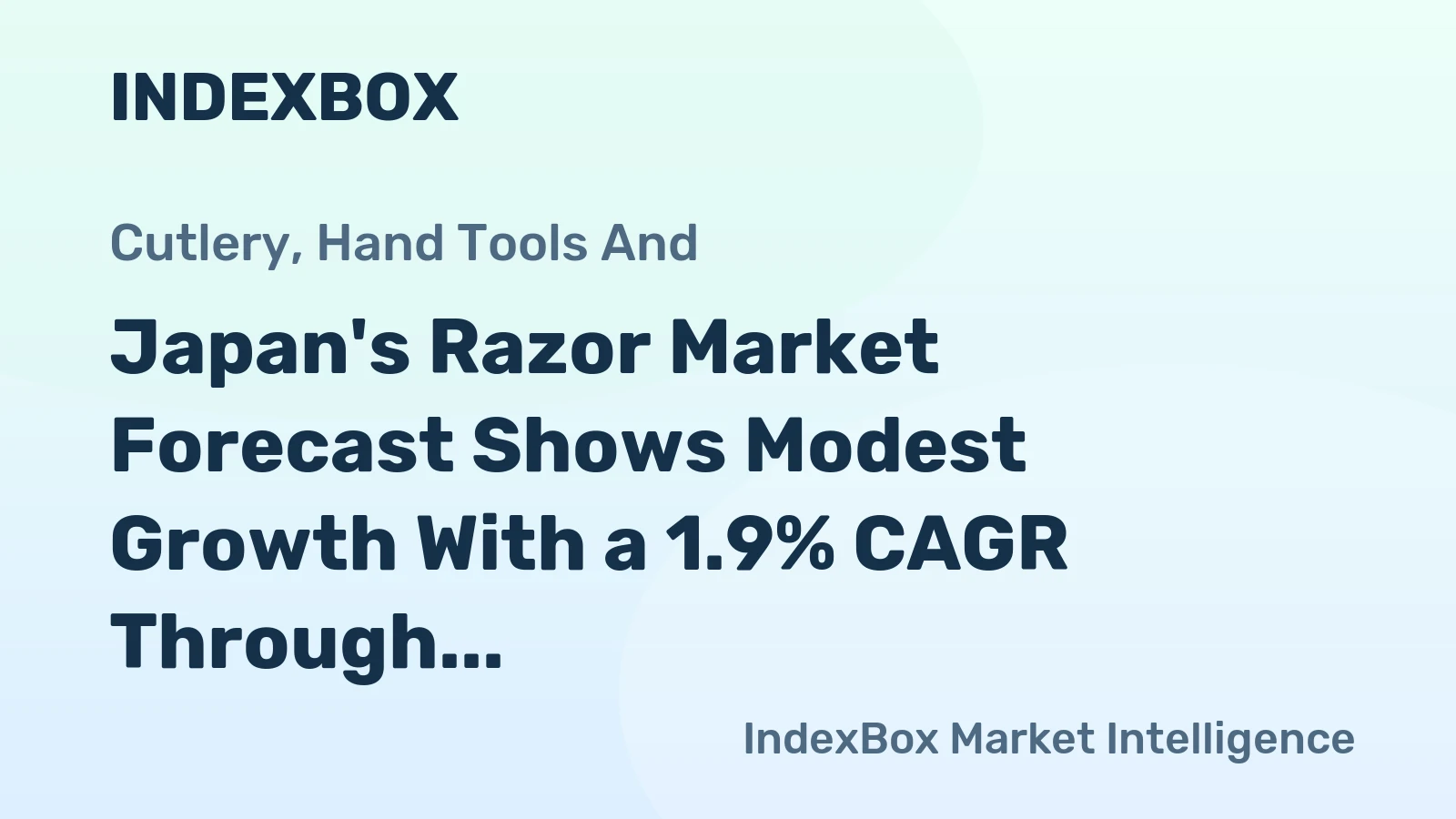Japan's Razor Market Forecast Shows Modest Growth With a 1.9% CAGR Through 2035