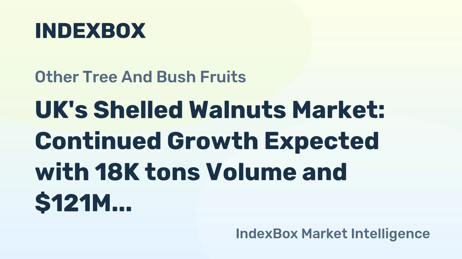 UK's Shelled Walnuts Market: Continued Growth Expected with 18K tons Volume and $121M Value Forecasted by 2035