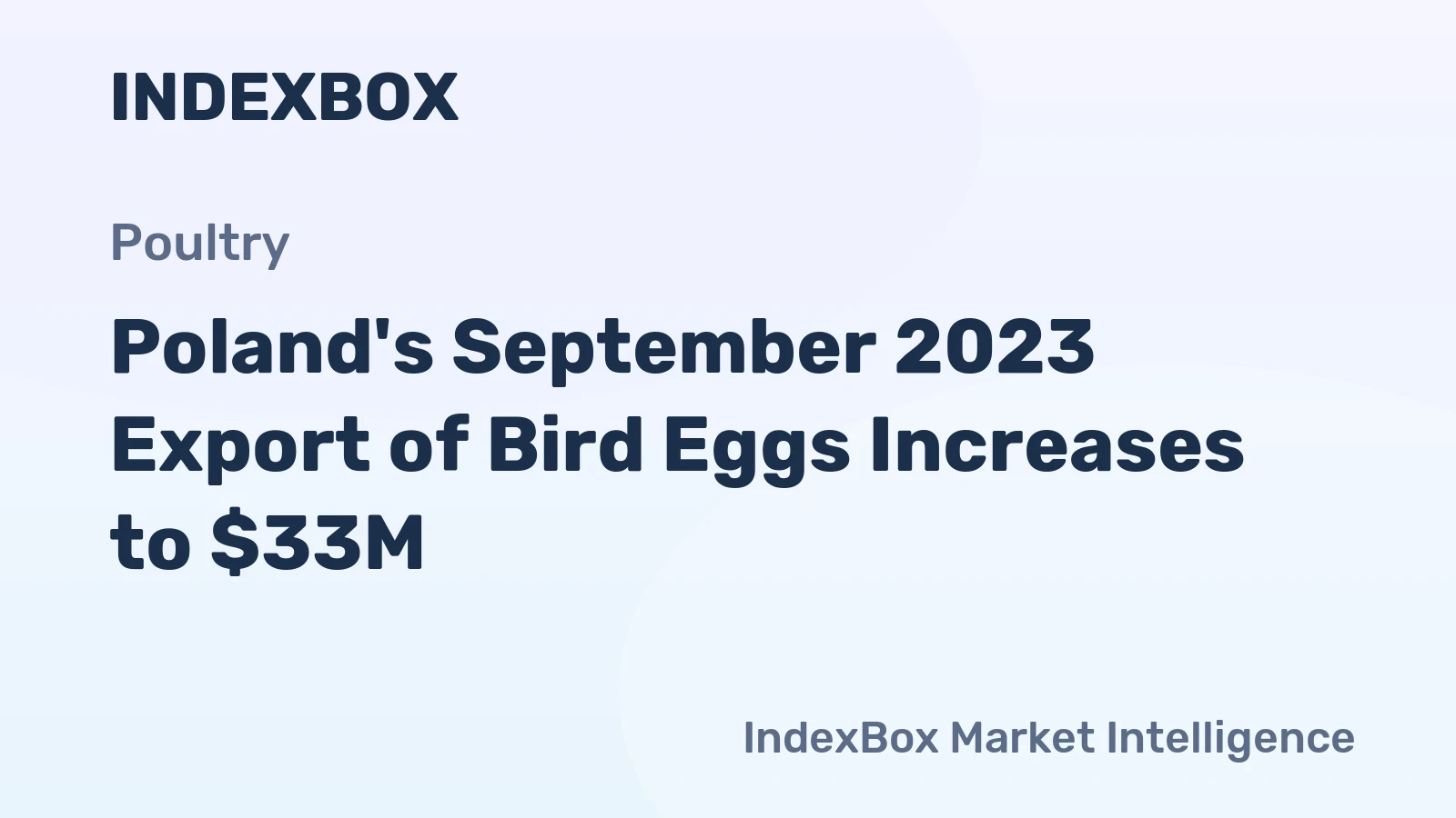 Poland's September 2023 Export of Bird Eggs Increases to $33M