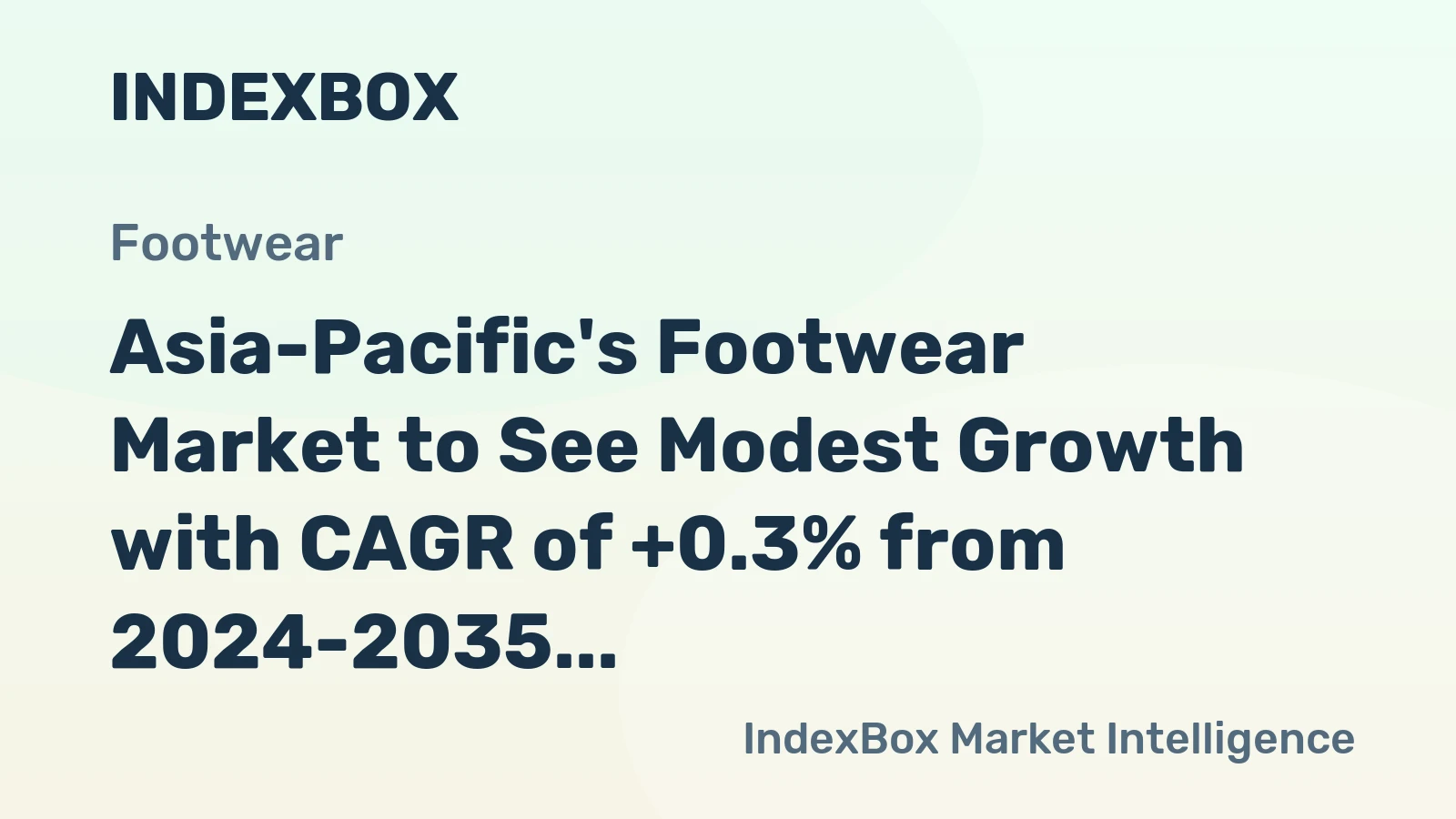 Asia-Pacific's Footwear Market to See Modest Growth with CAGR of +0.3% from 2024-2035