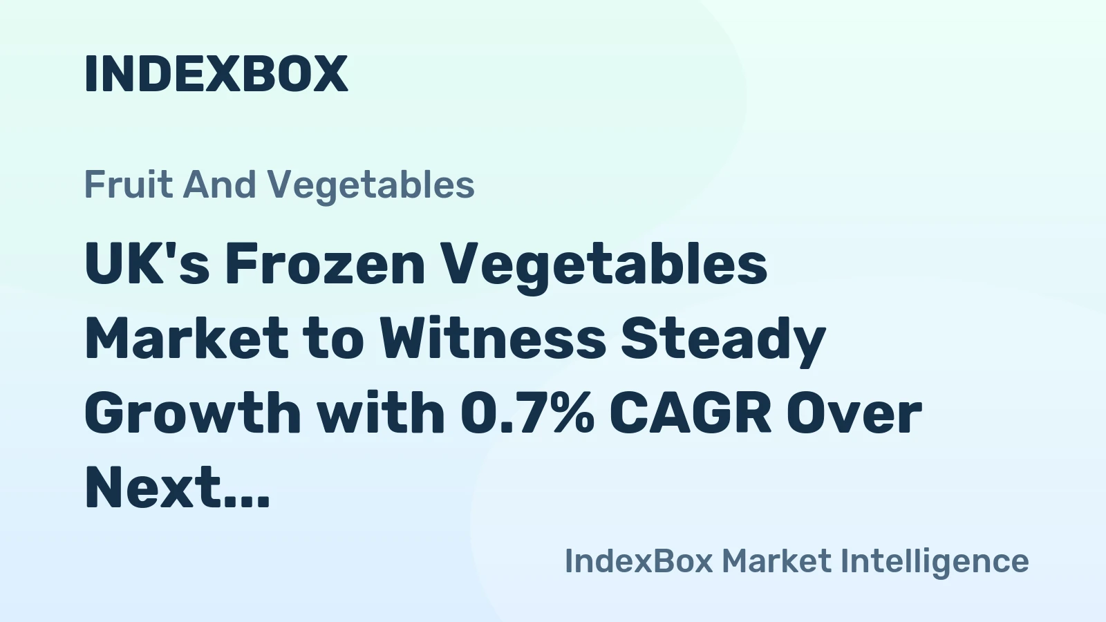 UK's Frozen Vegetables Market to Witness Steady Growth with 0.7% CAGR Over Next Decade