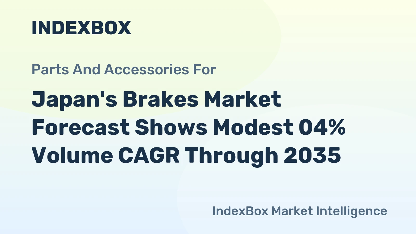 Japan's Brakes Market Forecast Shows Modest 04% Volume CAGR Through 2035