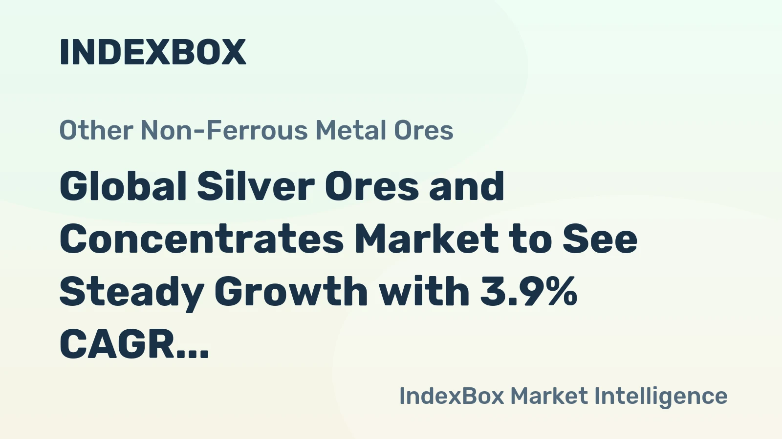 Global Silver Ores and Concentrates Market to See Steady Growth with 3.9% CAGR