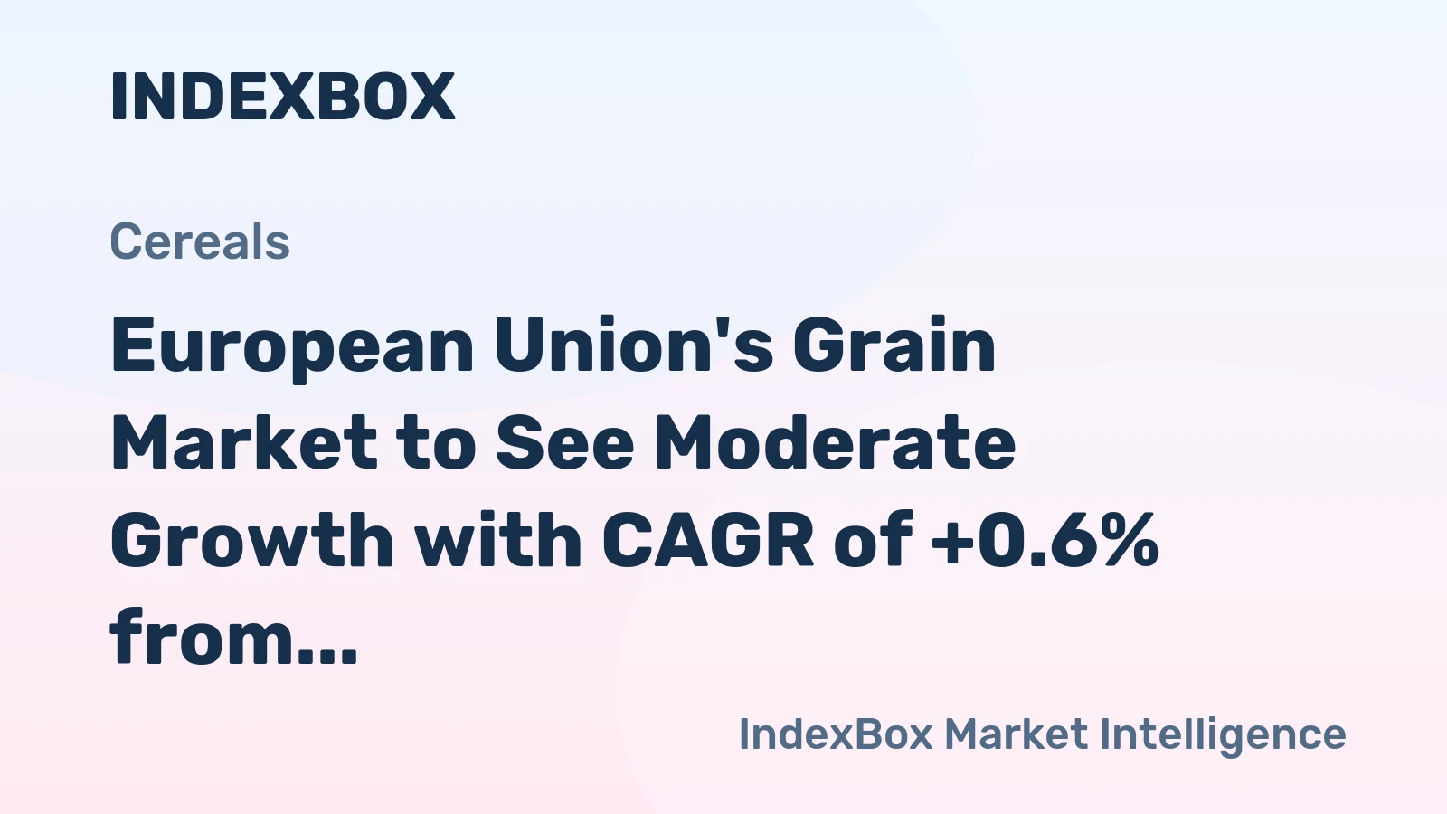 European Union's Grain Market to See Moderate Growth with CAGR of +0.6% from 2024 to 2035