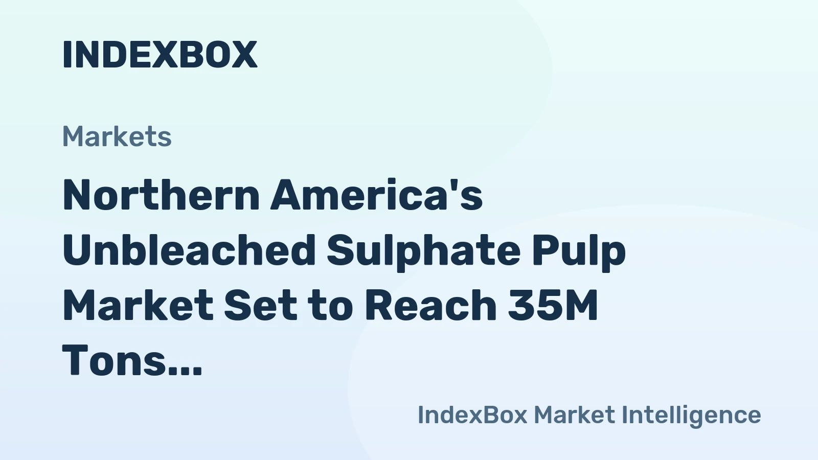 Northern America's Unbleached Sulphate Pulp Market Set to Reach 35M Tons and $27.3B by 2035