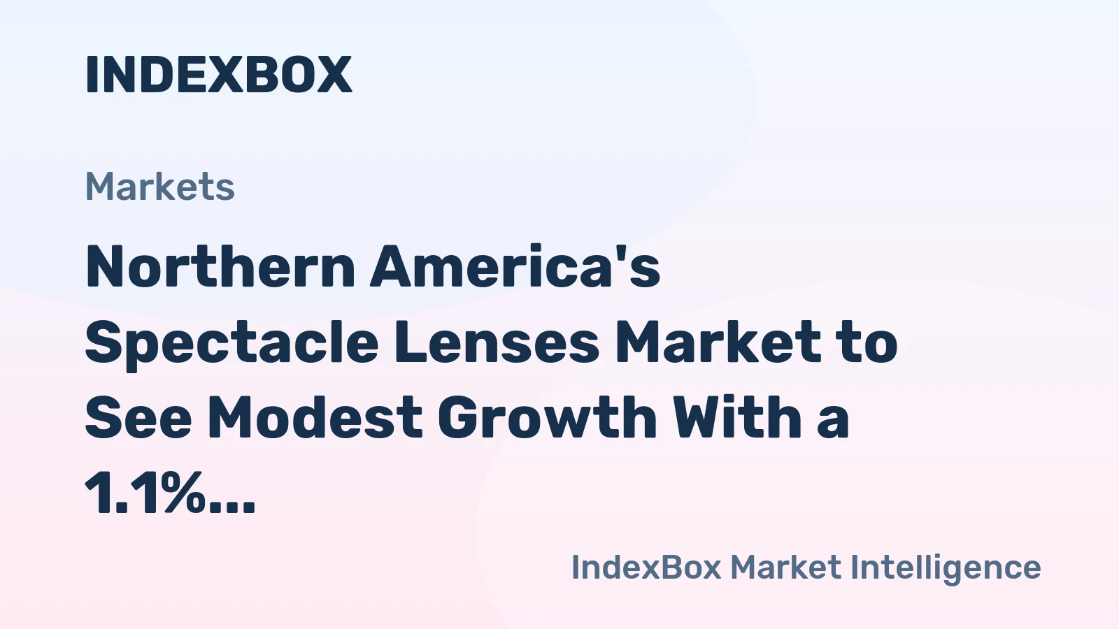 Northern America's Spectacle Lenses Market to See Modest Growth With a 1.1% CAGR in Value Through 2035
