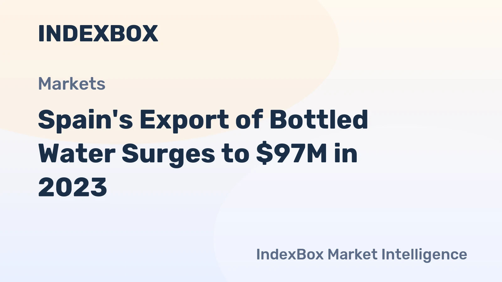 Spain's Export of Bottled Water Surges to $97M in 2023