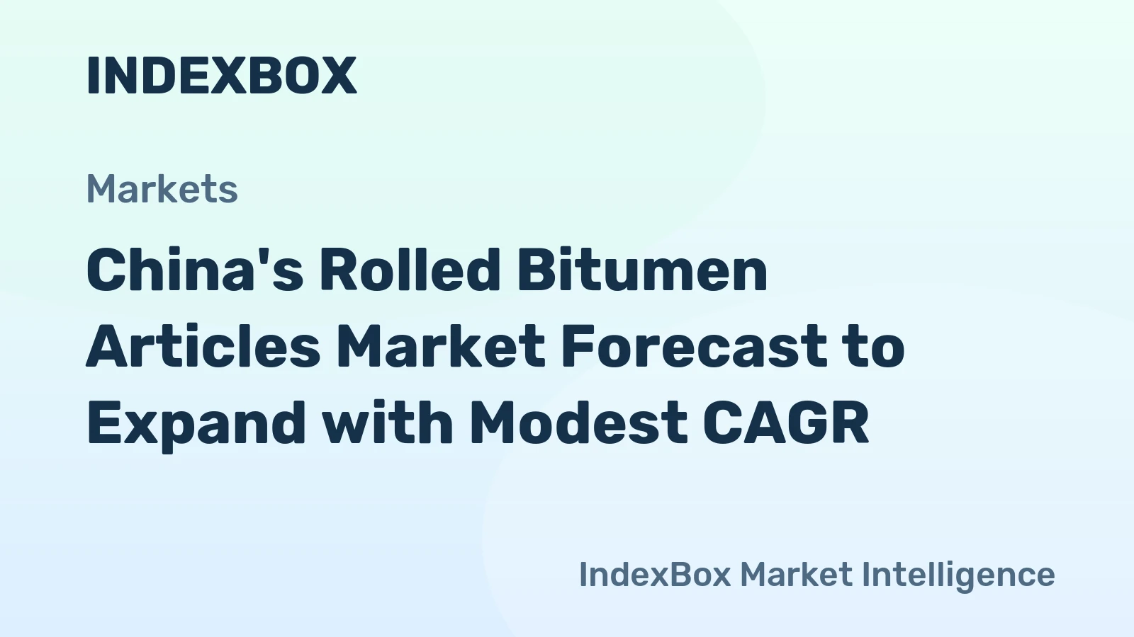 China's Rolled Bitumen Articles Market Forecast to Expand with Modest CAGR
