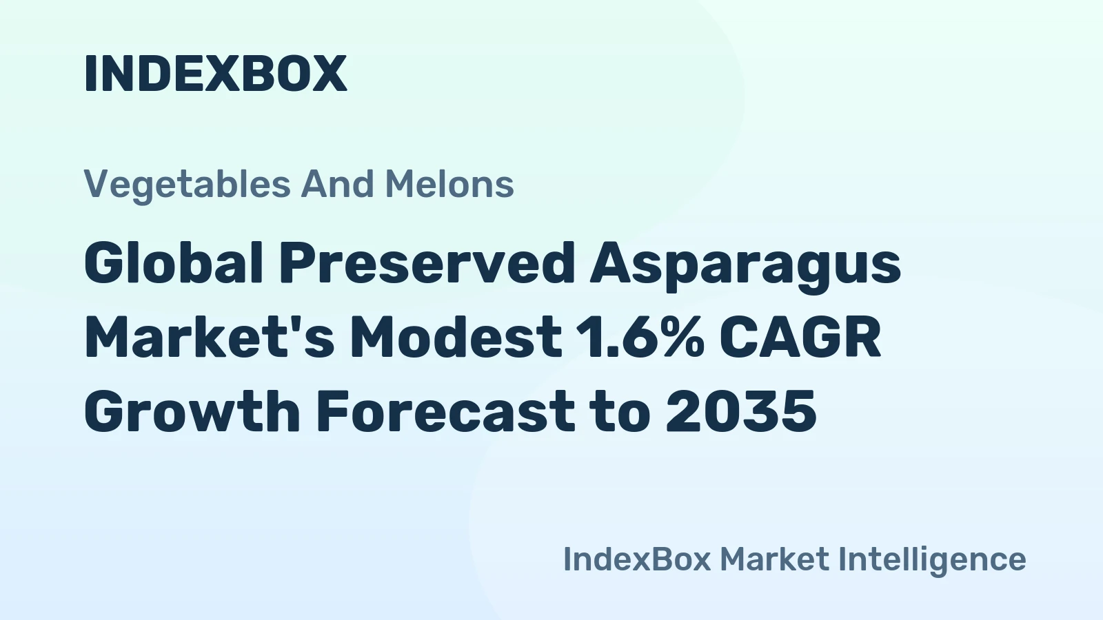 Global Preserved Asparagus Market's Modest 1.6% CAGR Growth Forecast to 2035