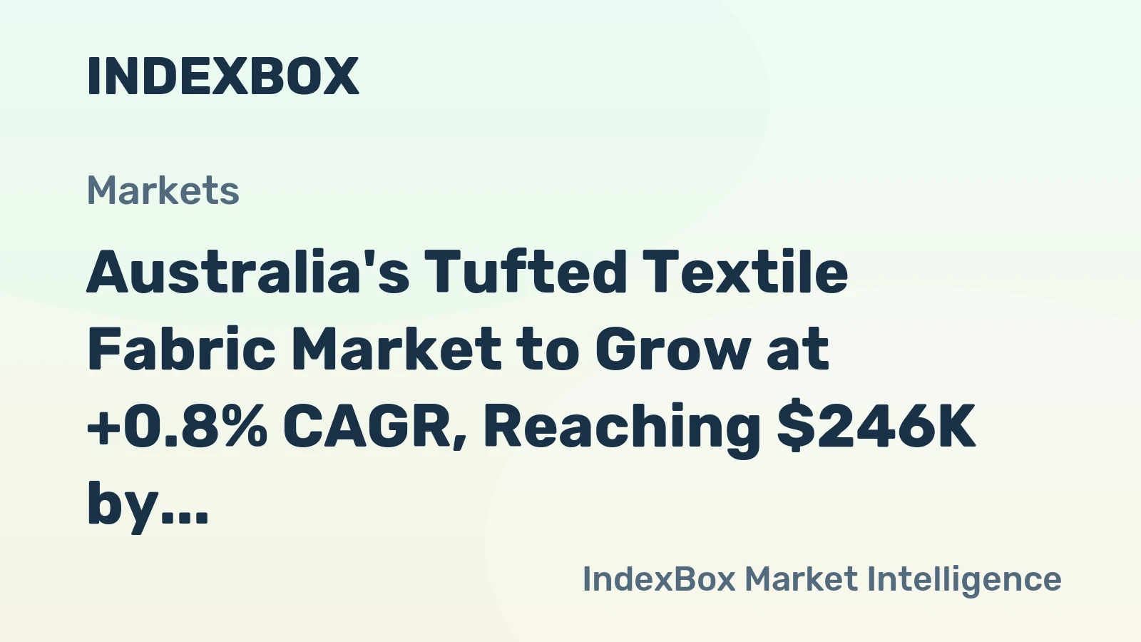 Australia's Tufted Textile Fabric Market to Grow at +0.8% CAGR, Reaching $246K by 2035