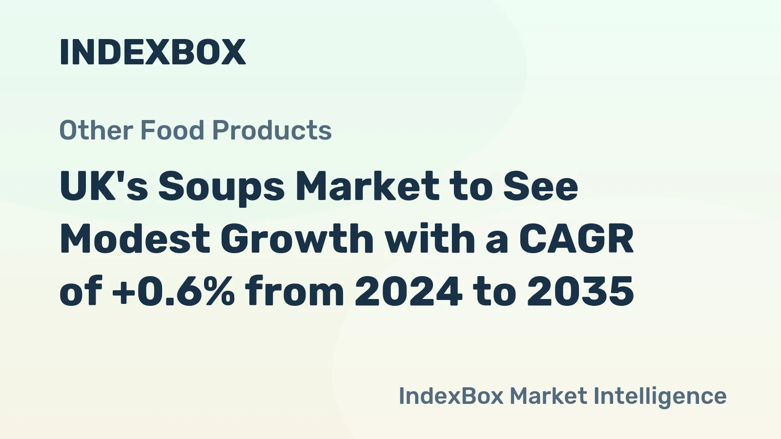 UK's Soups Market to See Modest Growth with a CAGR of +0.6% from 2024 to 2035