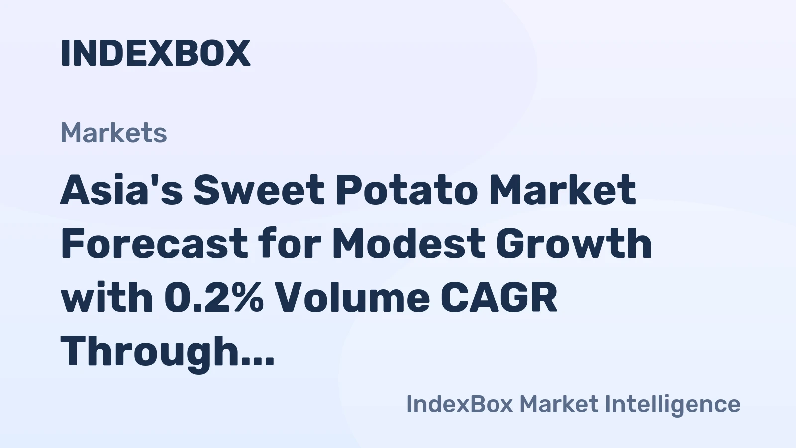 Asia's Sweet Potato Market Forecast for Modest Growth with 0.2% Volume CAGR Through 2035