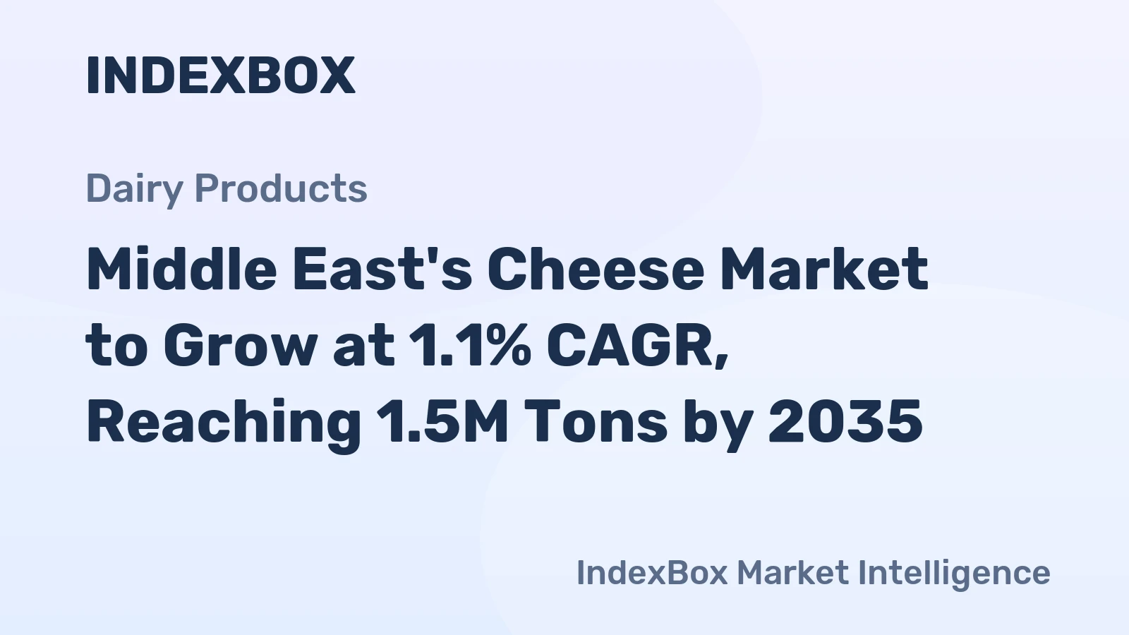 Middle East's Cheese Market to Grow at 1.1% CAGR, Reaching 1.5M Tons by 2035