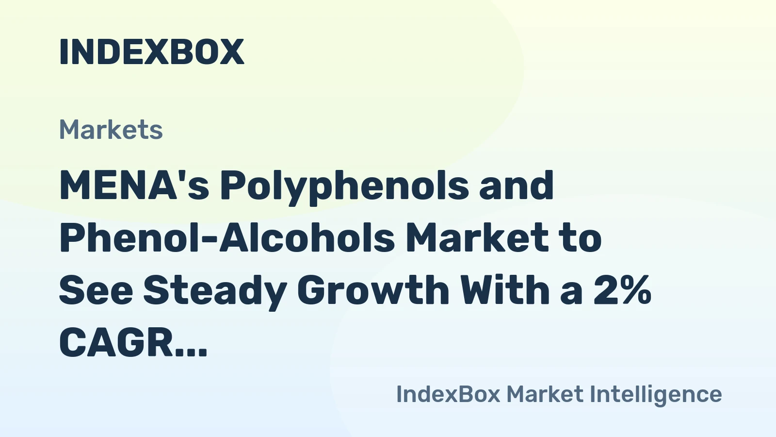 MENA's Polyphenols and Phenol-Alcohols Market to See Steady Growth With a 2% CAGR in Value Through 2035