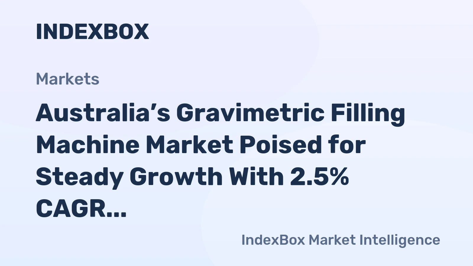 Australia’s Gravimetric Filling Machine Market Poised for Steady Growth With 2.5% CAGR
