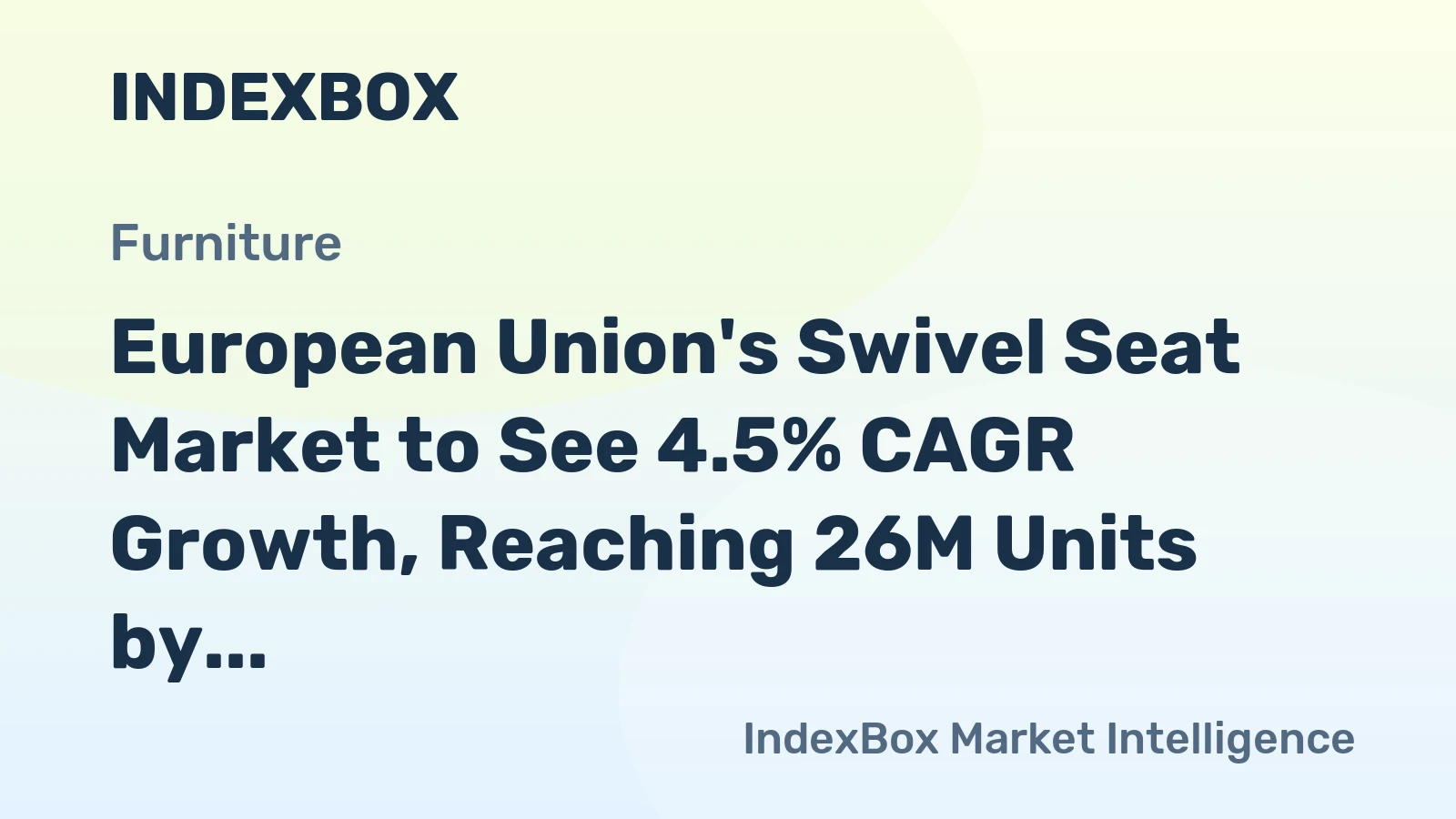 European Union's Swivel Seat Market to See 4.5% CAGR Growth, Reaching 26M Units by 2035