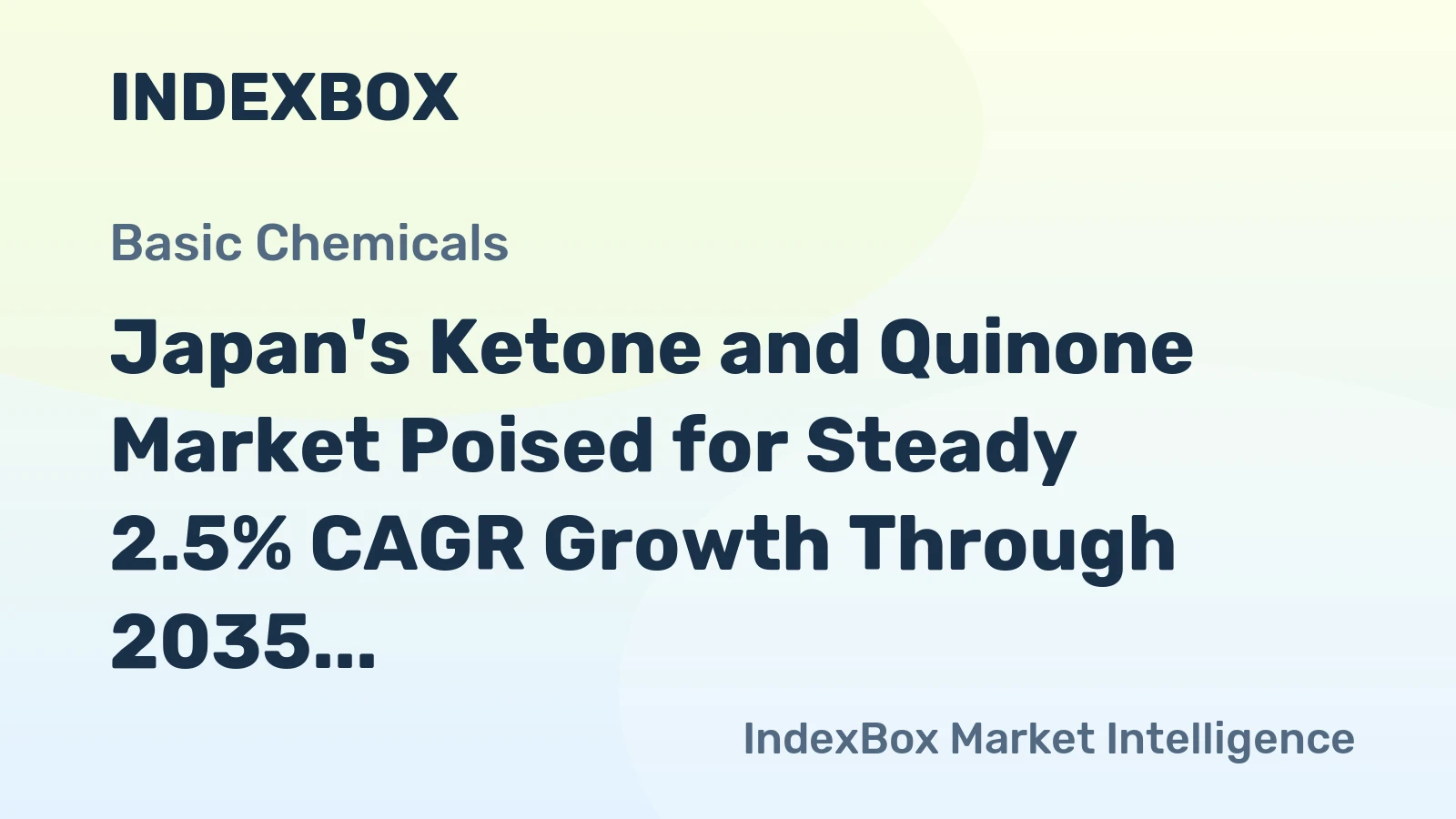 Japan's Ketone and Quinone Market Poised for Steady 2.5% CAGR Growth Through 2035