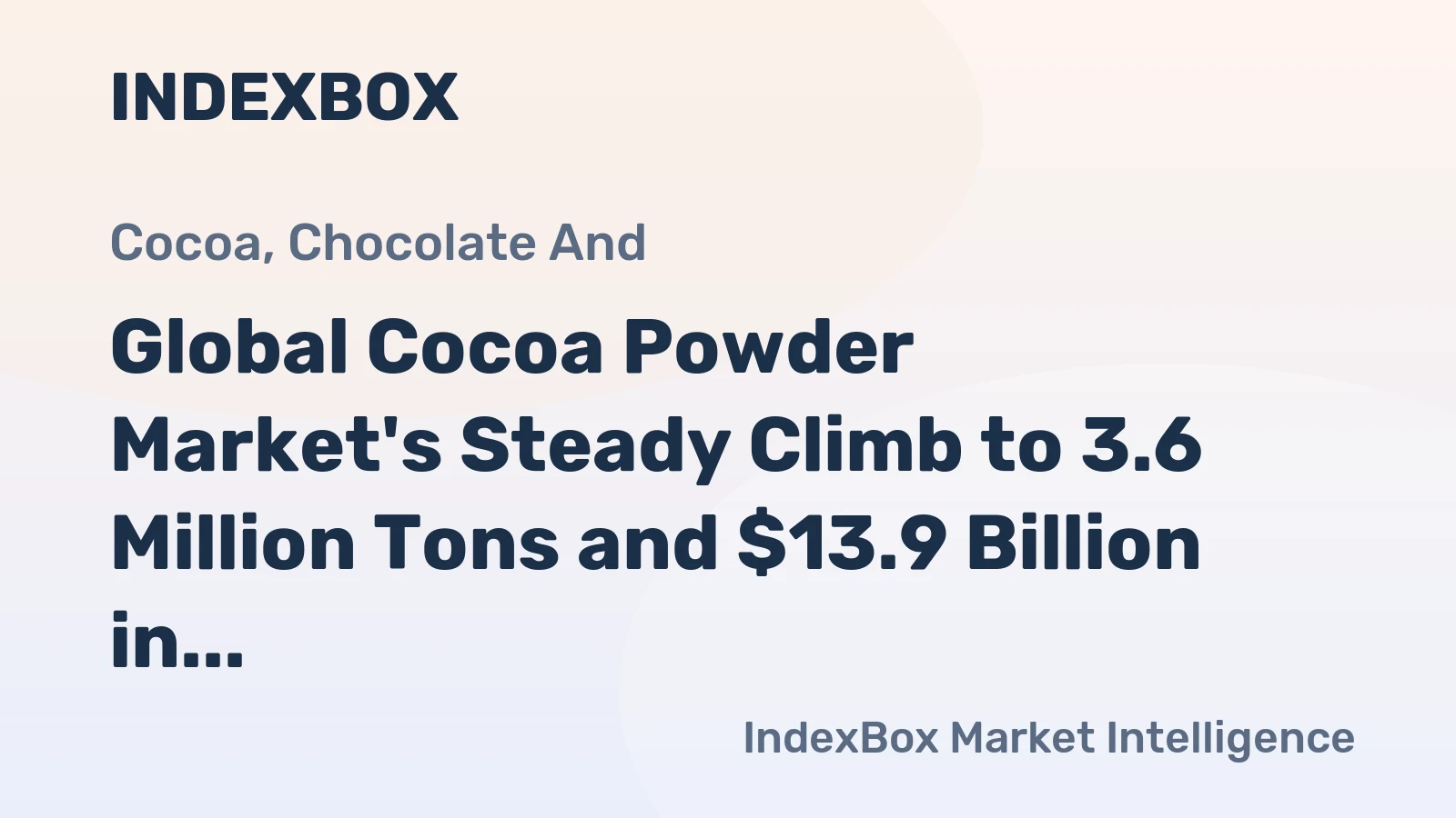 Global Cocoa Powder Market's Steady Climb to 3.6 Million Tons and $13.9 Billion in Value