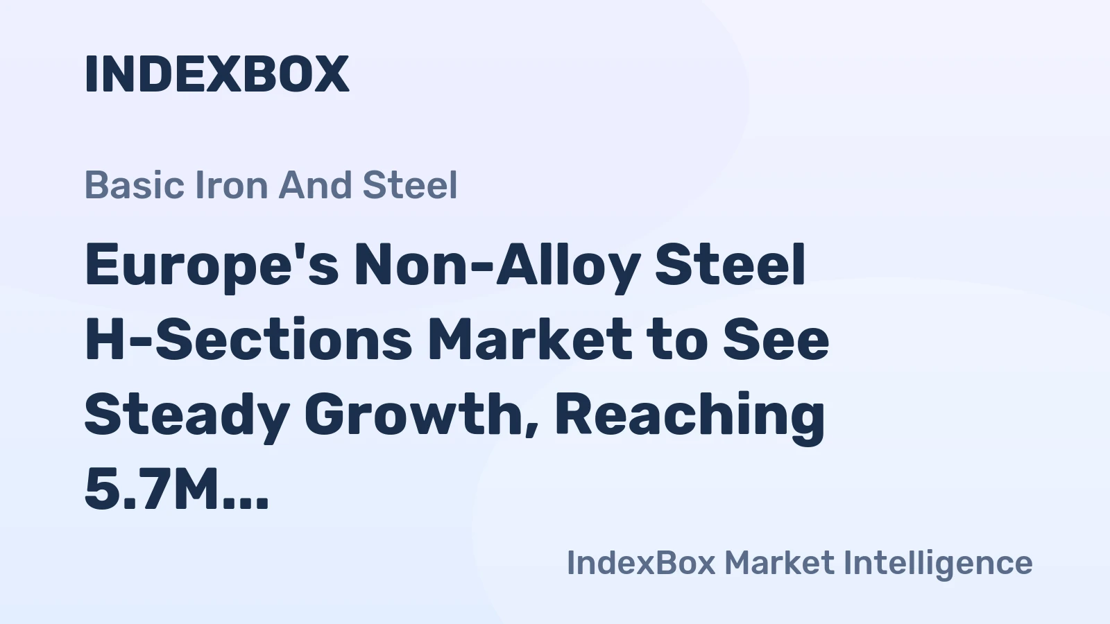 Europe's Non-Alloy Steel H-Sections Market to See Steady Growth, Reaching 5.7M Tons and $6.2B by 2035