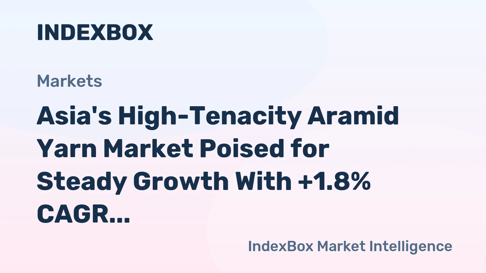 Asia's High-Tenacity Aramid Yarn Market Poised for Steady Growth With +1.8% CAGR in Value