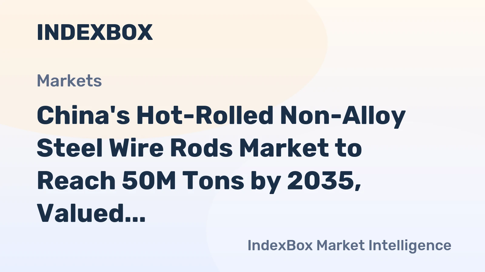 China's Hot-Rolled Non-Alloy Steel Wire Rods Market to Reach 50M Tons by 2035, Valued at $36.8B