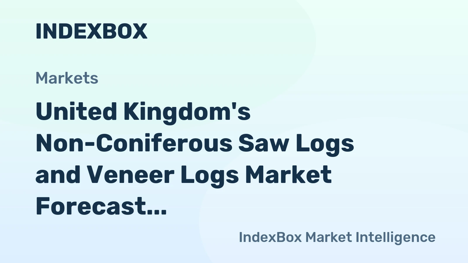 United Kingdom's Non-Coniferous Saw Logs and Veneer Logs Market Forecast for Modest Growth with +1.0% CAGR