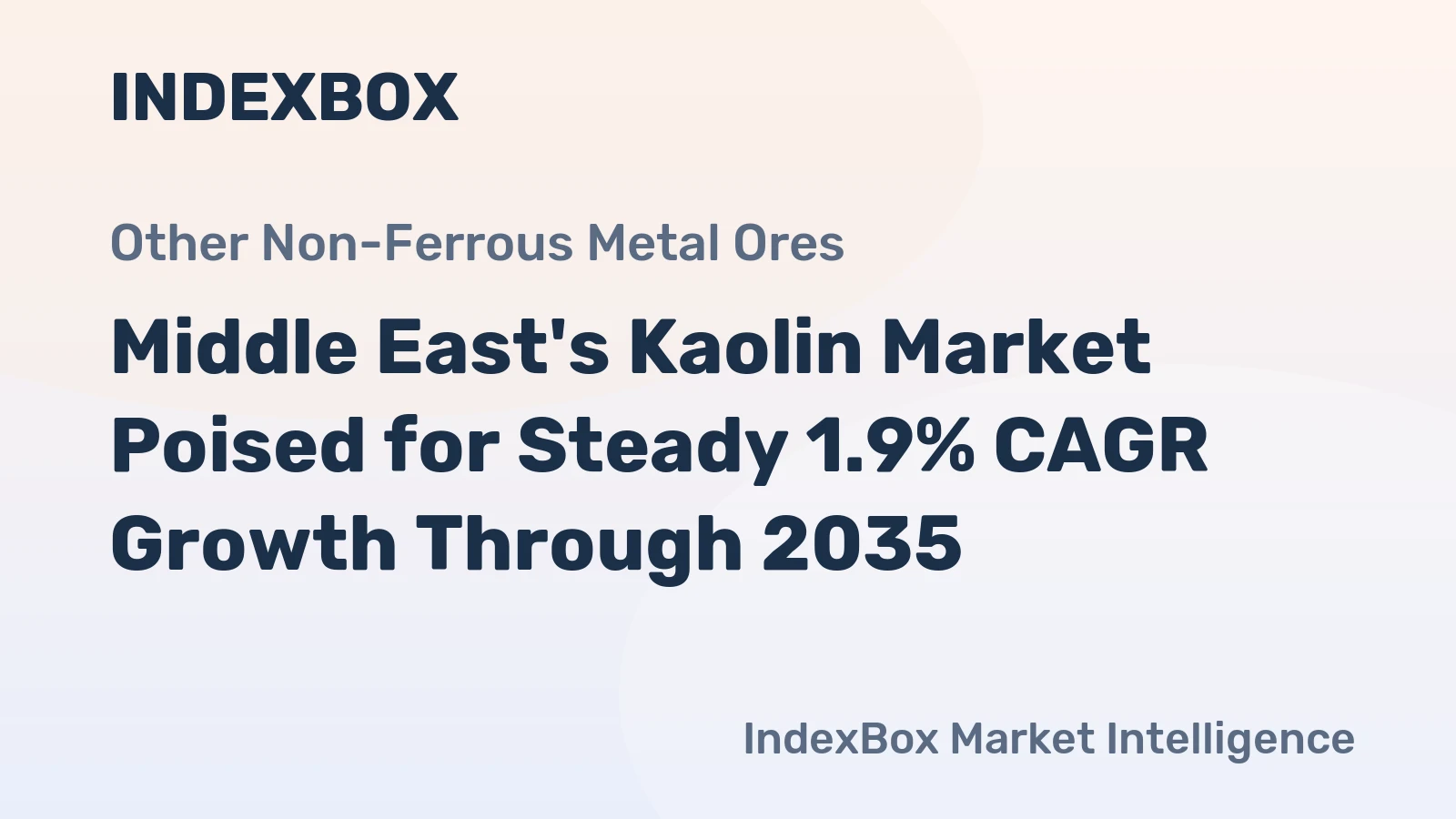 Middle East's Kaolin Market Poised for Steady 1.9% CAGR Growth Through 2035
