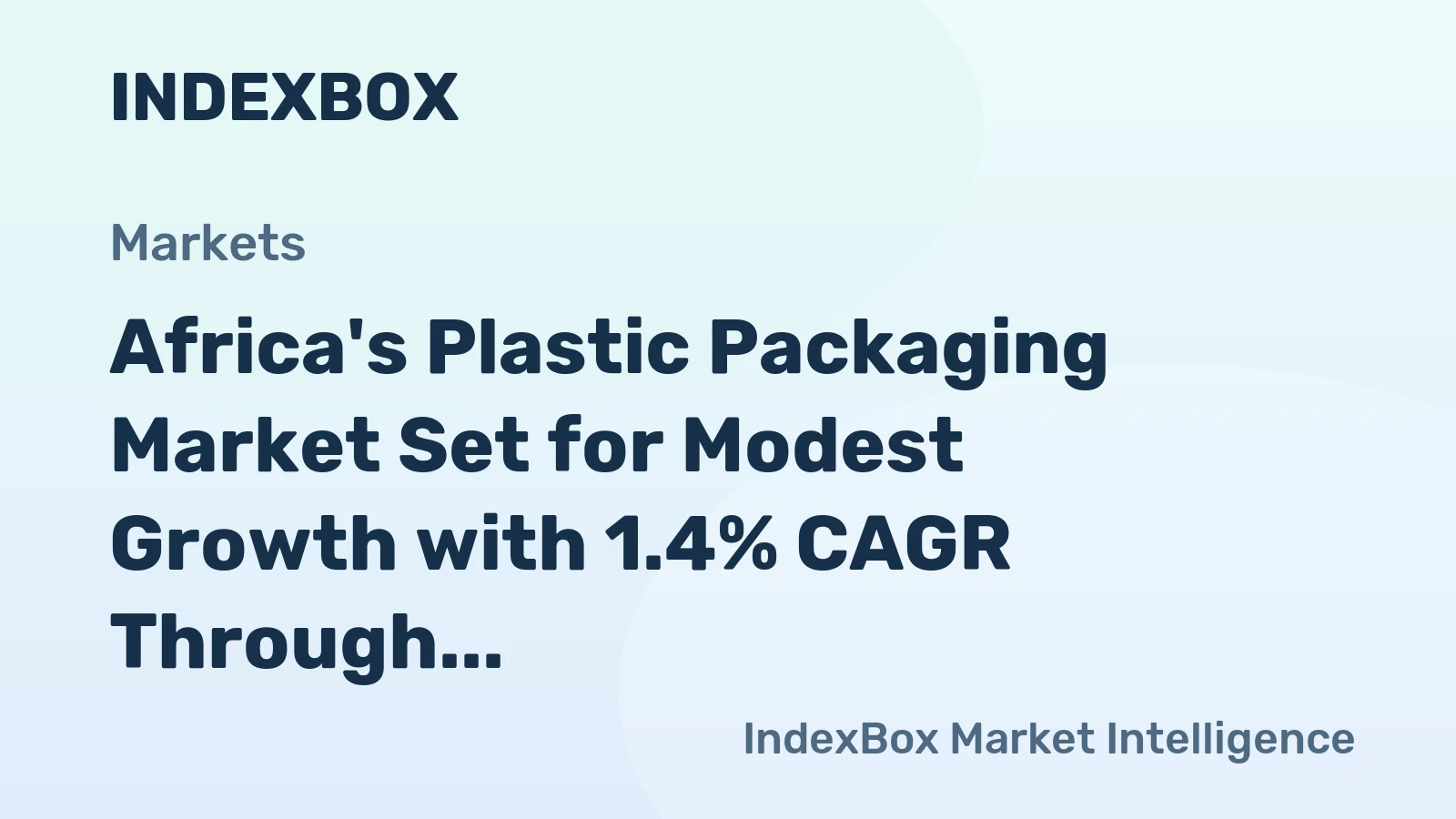 Africa's Plastic Packaging Market Set for Modest Growth with 1.4% CAGR Through 2035
