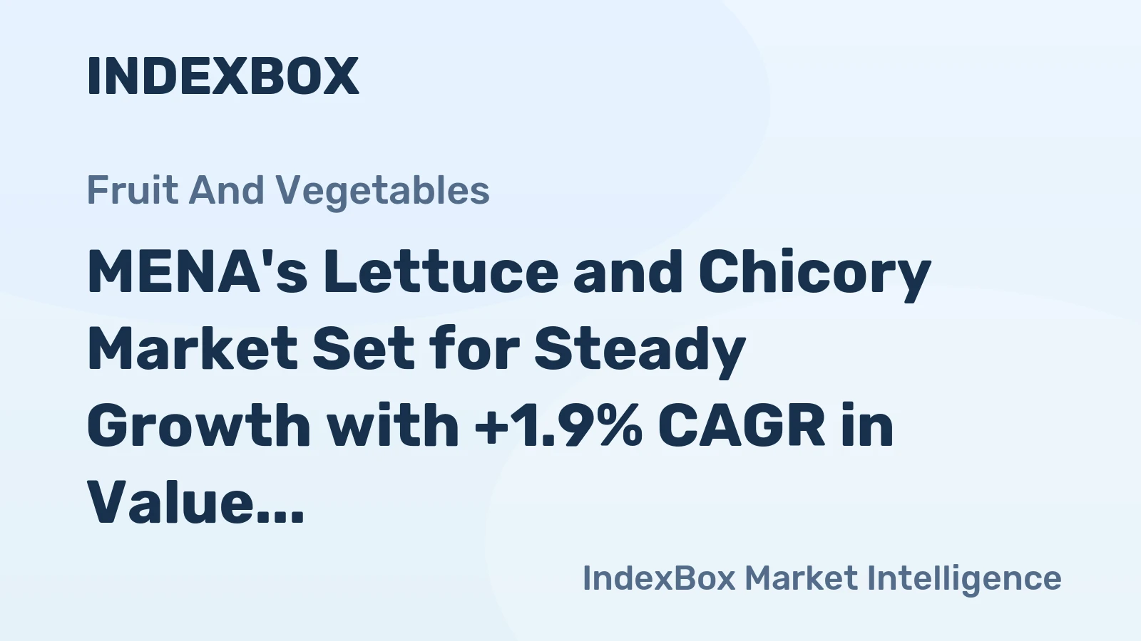 MENA's Lettuce and Chicory Market Set for Steady Growth with +1.9% CAGR in Value Through 2035