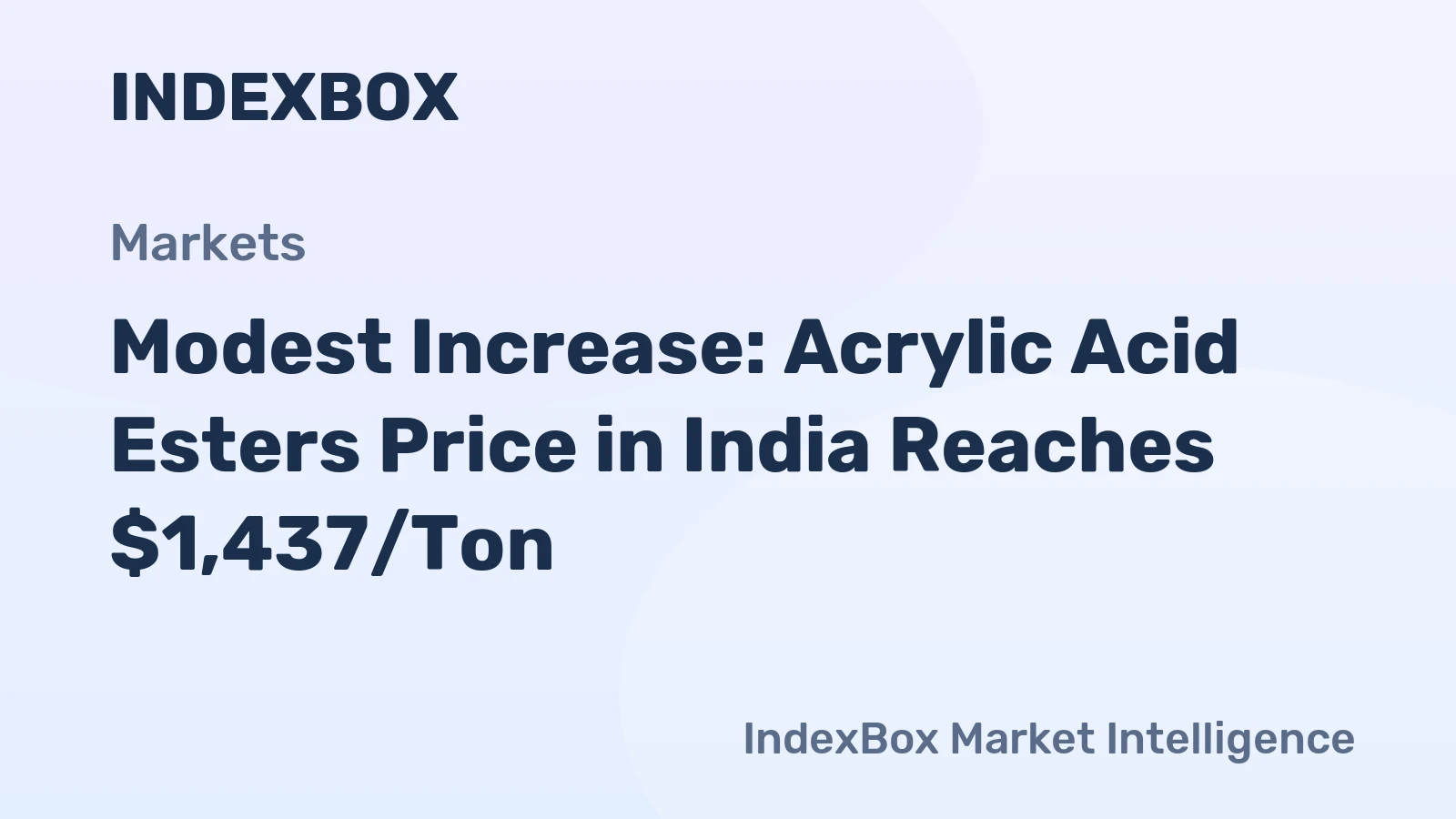 Modest Increase: Acrylic Acid Esters Price in India Reaches $1,437/Ton