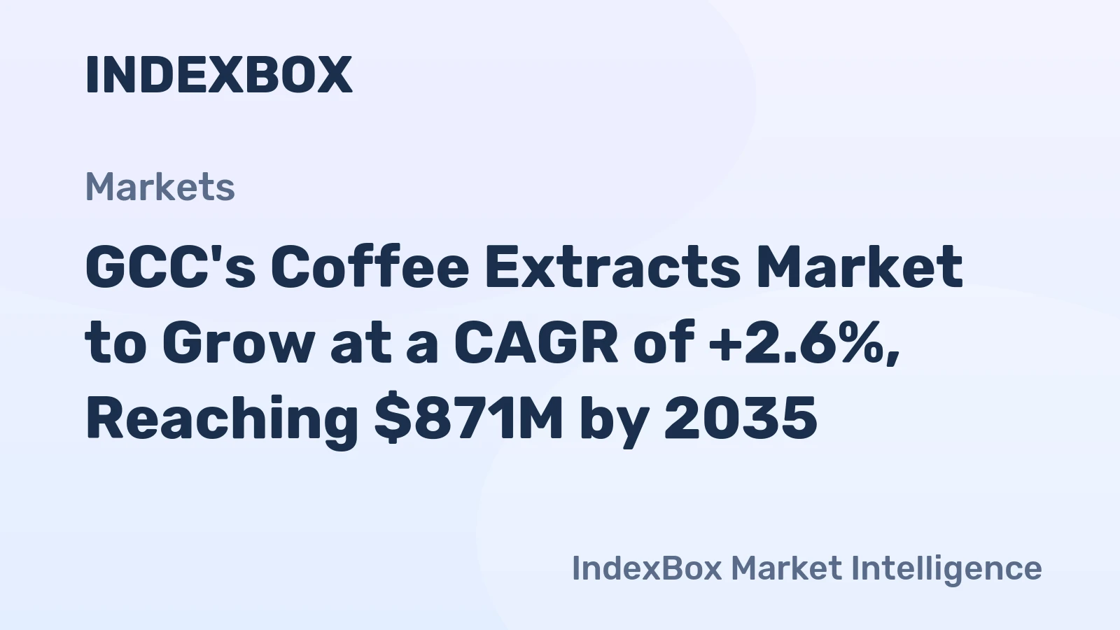 GCC's Coffee Extracts Market to Grow at a CAGR of +2.6%, Reaching $871M by 2035