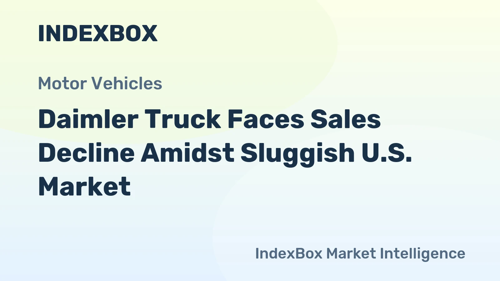 Daimler Truck Faces Sales Decline Amidst Sluggish U.S. Market