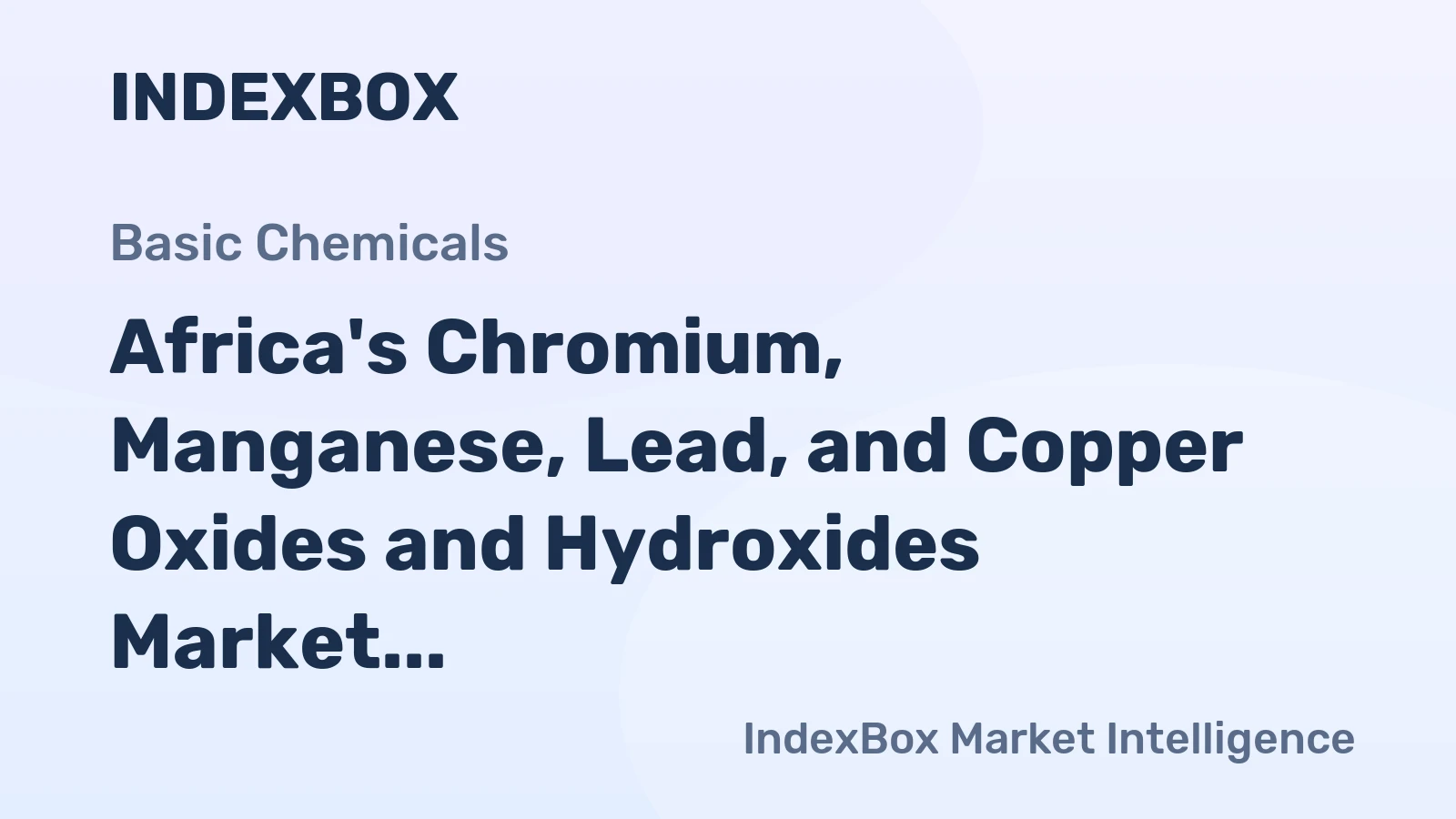 Africa's Chromium, Manganese, Lead, and Copper Oxides and Hydroxides Market to Grow at +0.9% CAGR from 2024 to 2035