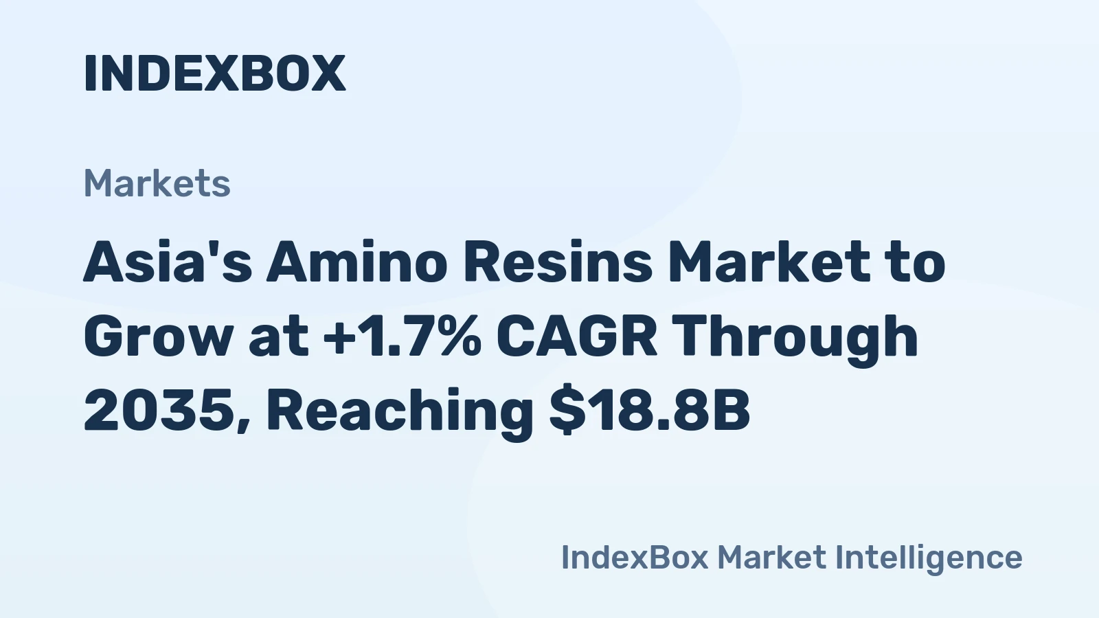 Asia's Amino Resins Market to Grow at +1.7% CAGR Through 2035, Reaching $18.8B