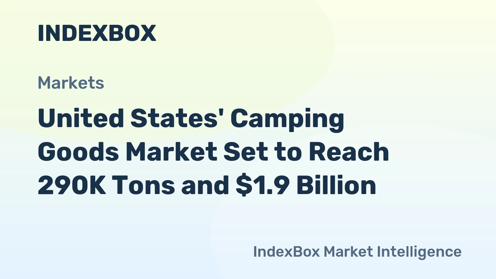 United States' Camping Goods Market Set to Reach 290K Tons and $1.9 Billion