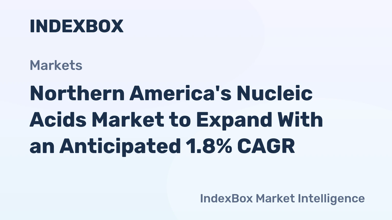 Northern America's Nucleic Acids Market to Expand With an Anticipated 1.8% CAGR