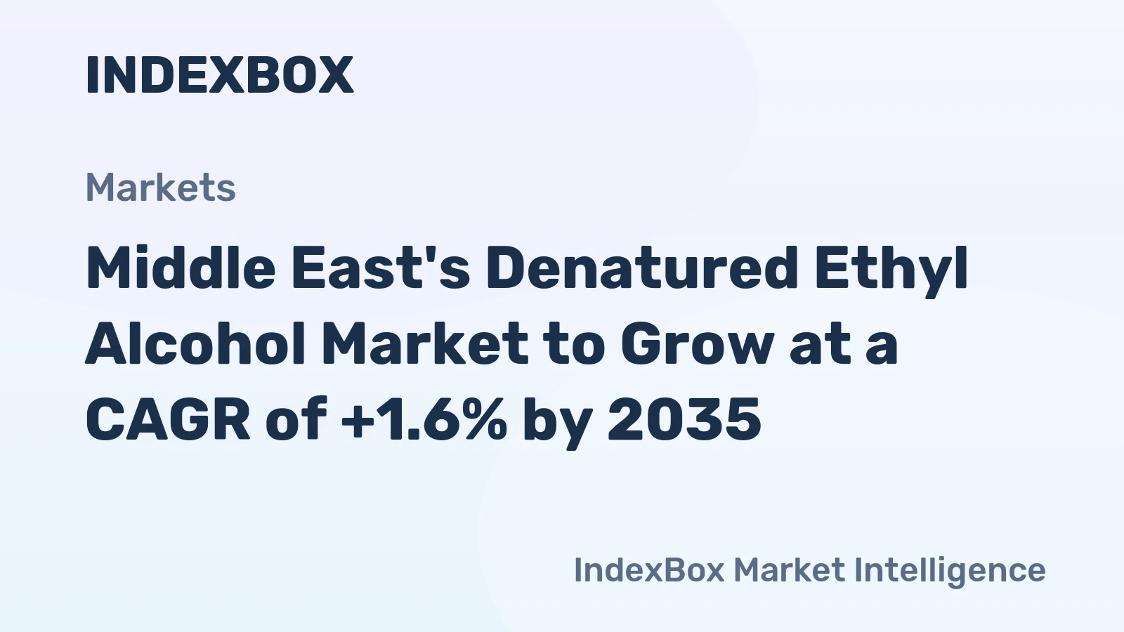 Middle East's Denatured Ethyl Alcohol Market to Grow at a CAGR of +1.6% by 2035
