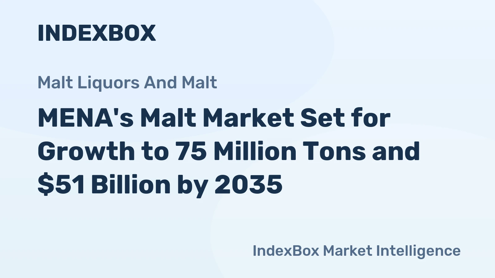 MENA's Malt Market Set for Growth to 75 Million Tons and $51 Billion by 2035