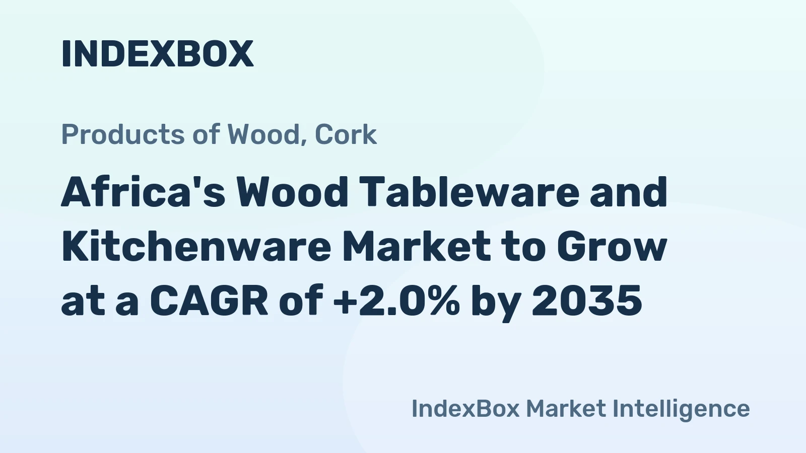 Africa's Wood Tableware and Kitchenware Market to Grow at a CAGR of +2.0% by 2035