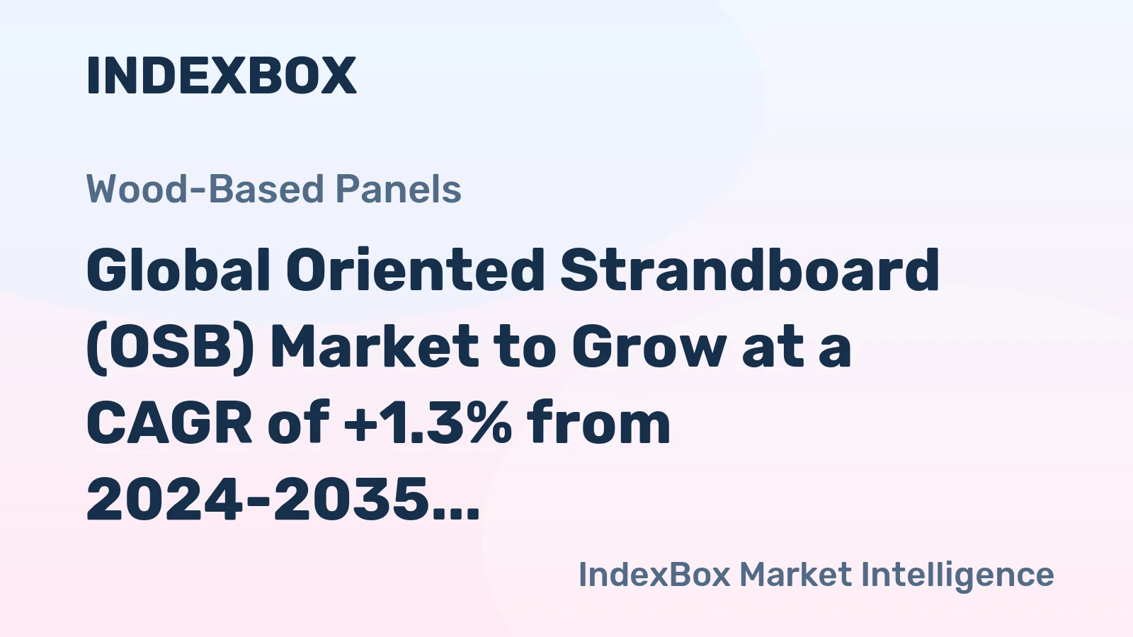 Global Oriented Strandboard (OSB) Market to Grow at a CAGR of +1.3% from 2024-2035, Reaching $18.7B by 2035